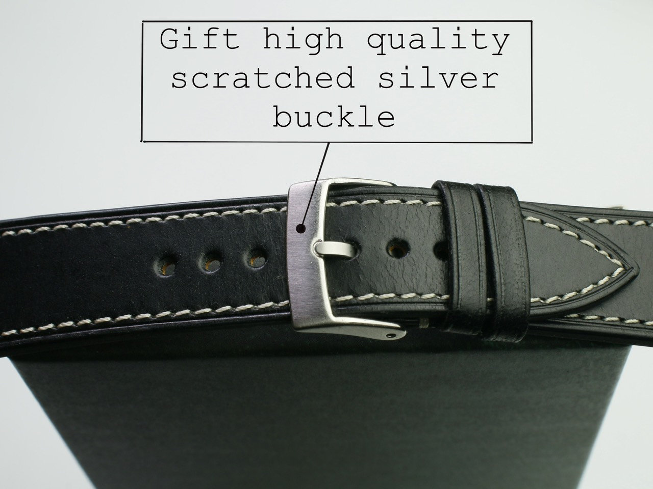 Handmade Butero Black Padded Leather Watch Strap, Custom Size - BU20 - Etsy