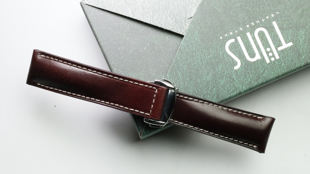 FS: BRAND NEW 21mm Tuns Tuscany Dark Brown Leather Omega Style Clasp ...