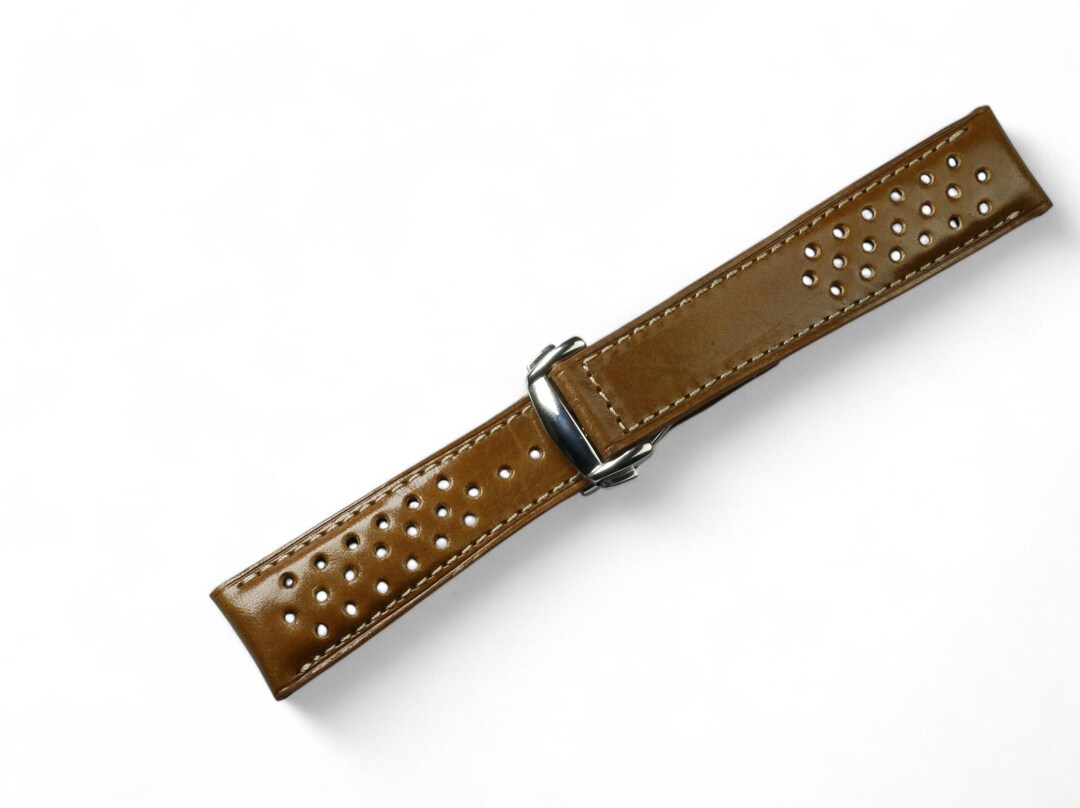 Rally Omega Tuscany Tan Brown Leather Padded Watch Strap-tuscany Omega ...