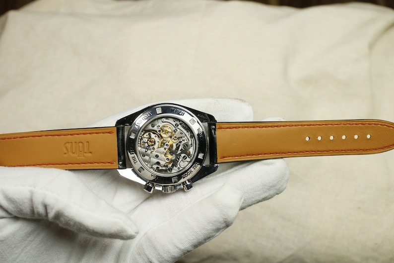 Handmade Ostrich Brown Leather Padded Watch Strap, Fits Omega Style ...