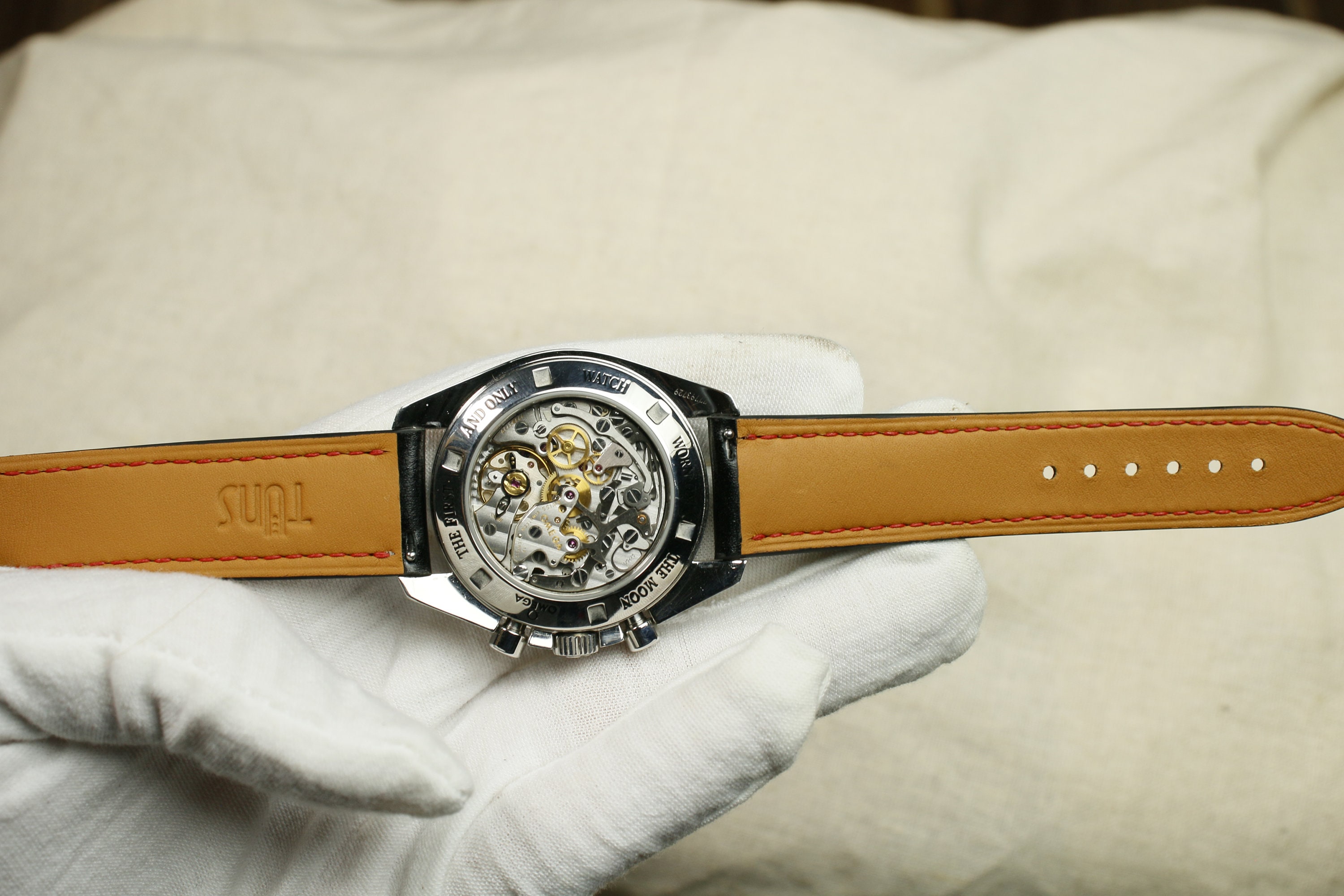 Handmade Rally Butero Papavero Leather Padded Watch Strap, Fits Omega ...