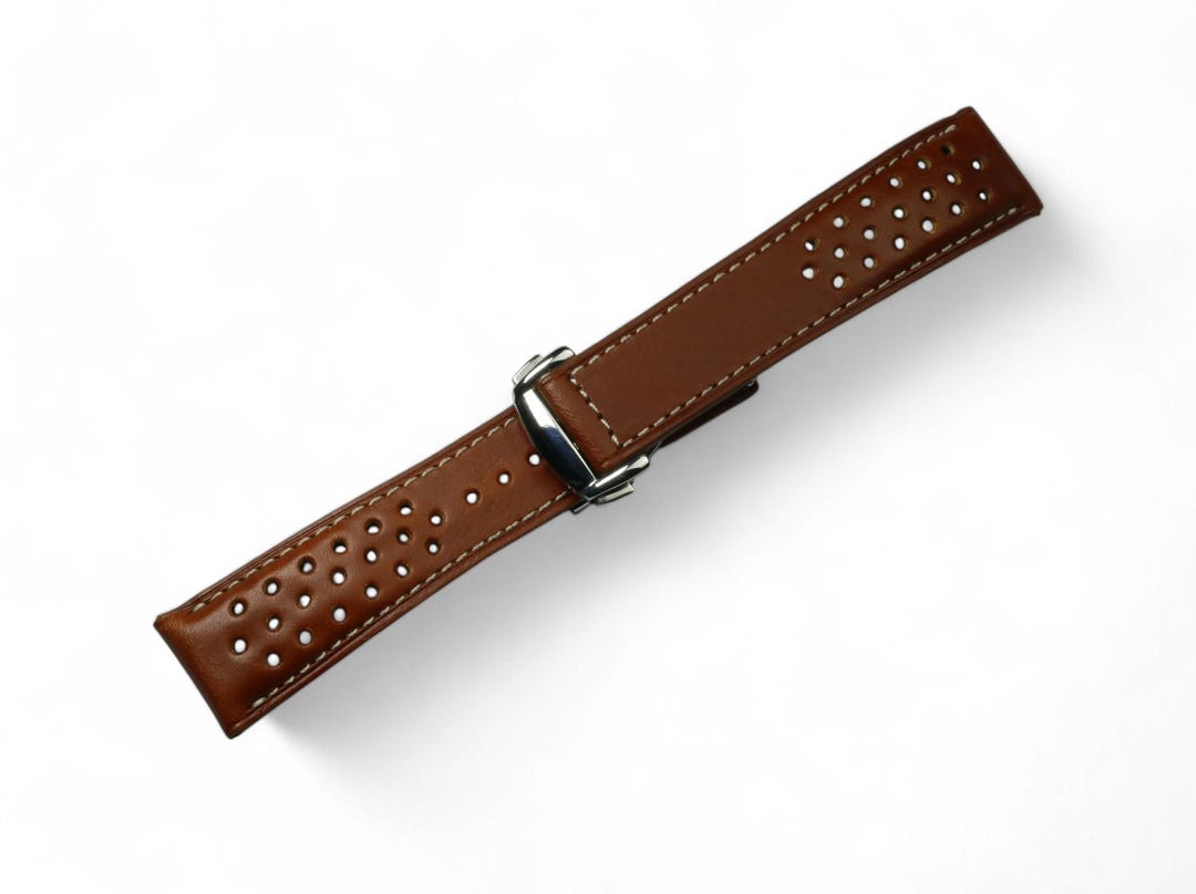 Rally Omega Vegtan Brownvleather Padded Watch Strap-veg OMEGA Rally ...