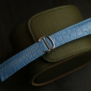 Sierra Blue Alligator Leather Cartier Watch Strap-cluon Cartier L1-SIERRA BLUE-V-S-M-N- - Etsy