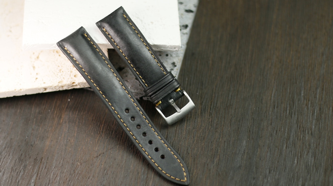 Chromepak Horween Tobaco Watch Strap 24mm,22mm,21mm,20mm,19mm-sap Wax ...