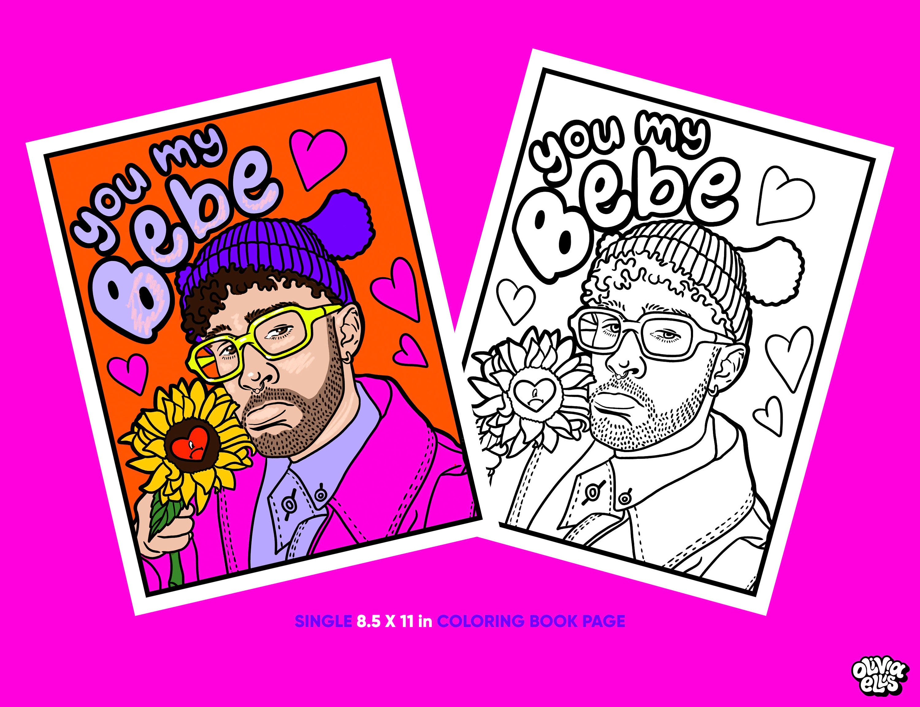 Digital Download Bad Bunny Coloring Book Download / Instant Download ...