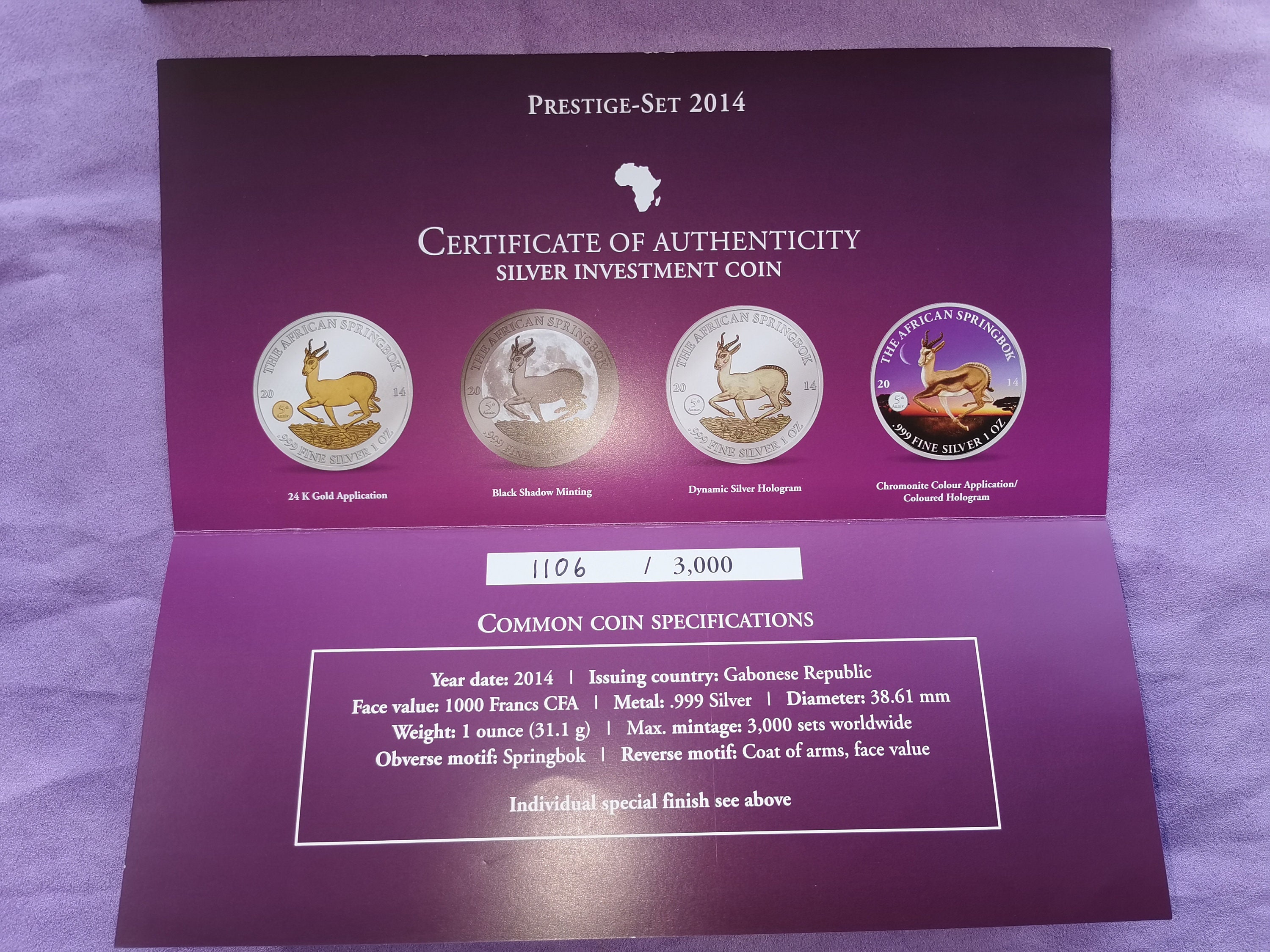 The African Springbok 1 Oz Silver Coins Set - Etsy