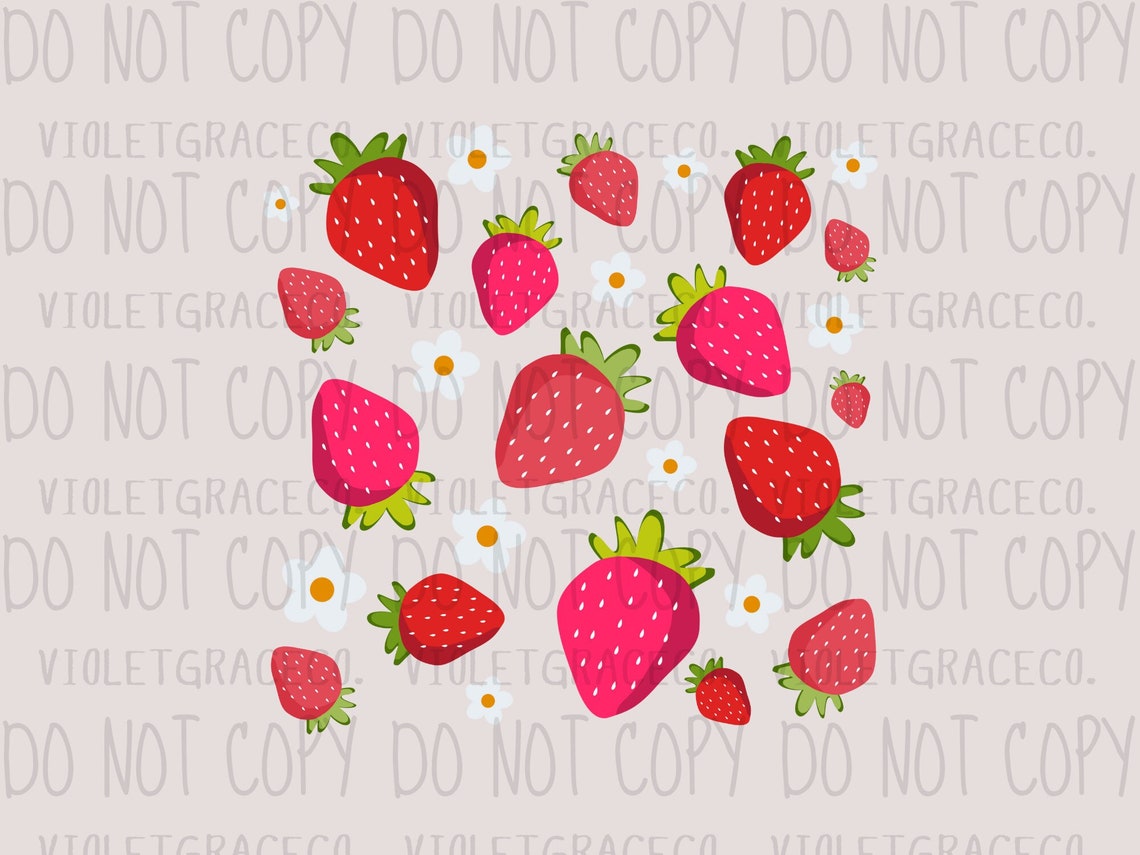 Strawberry PNG, DTF, Sublimation, Fruit PNG - Etsy