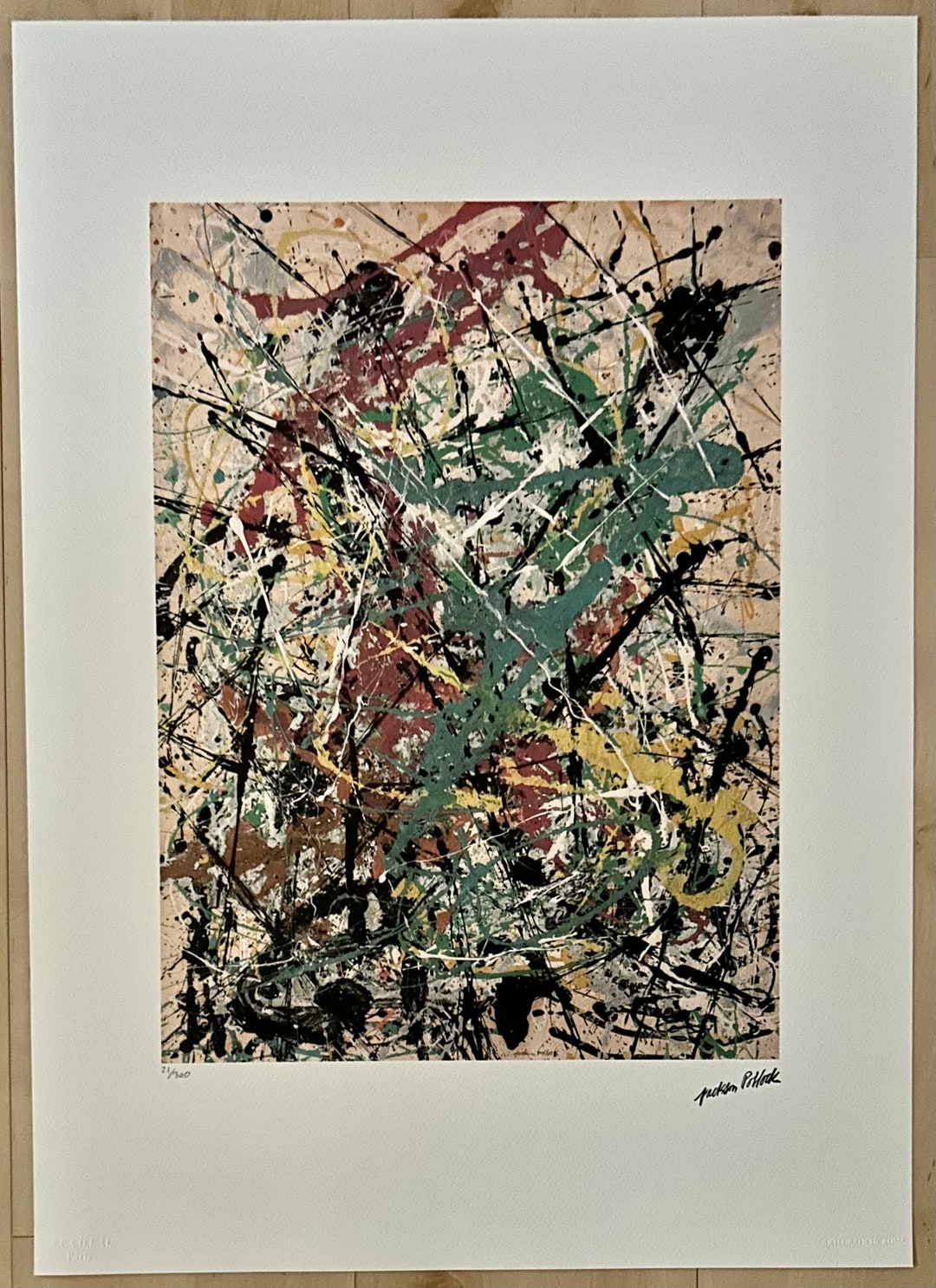 Jackson Pollock (after) "untitled" Limited Edition Lithograph - Etsy