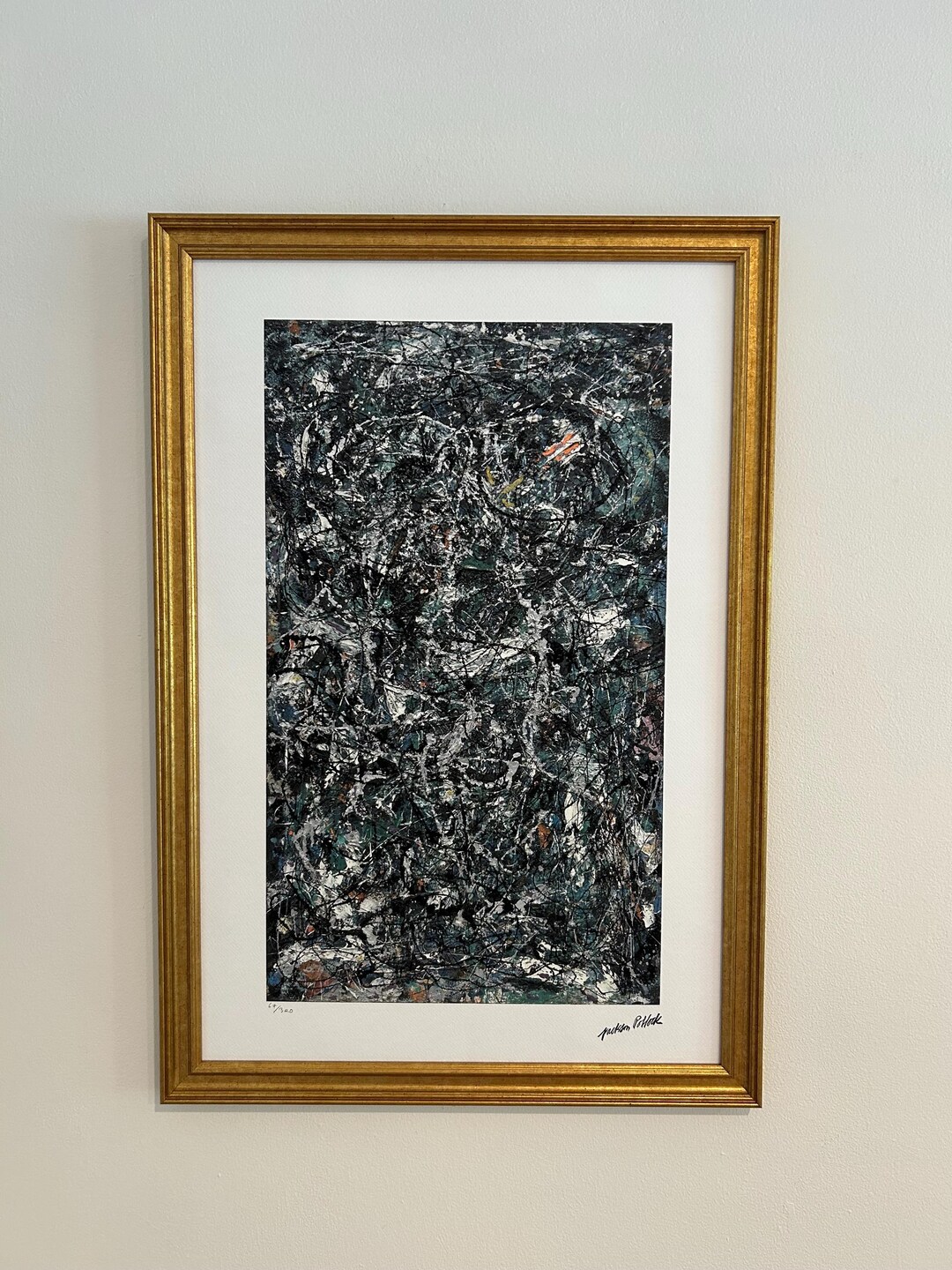 Framed Jackson Pollock (after) "full Fathom Five, 1947" Limited Edition ...