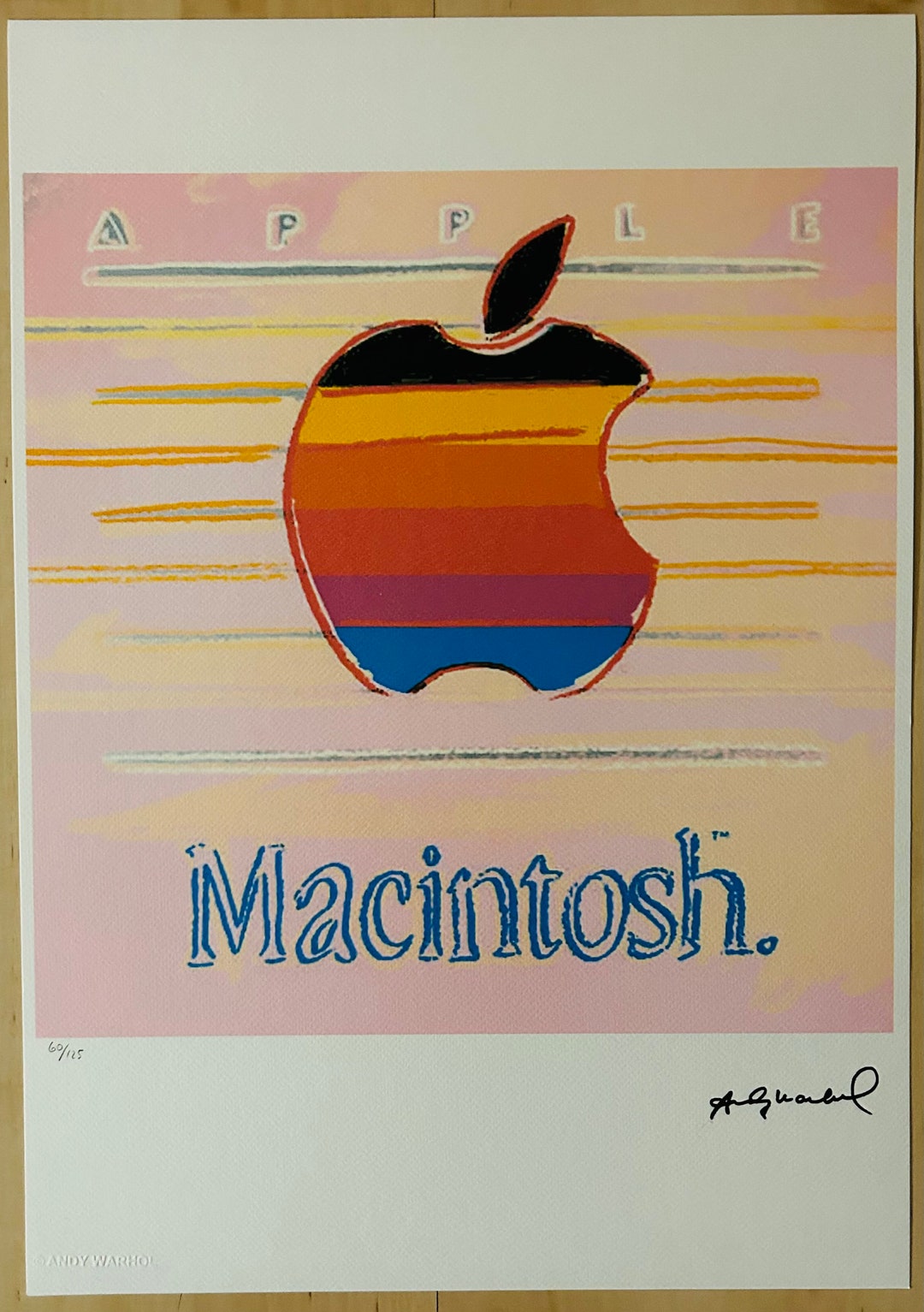 Andy Warhol (after) "apple Macintosh" Limited Edition (32/125) Signed ...