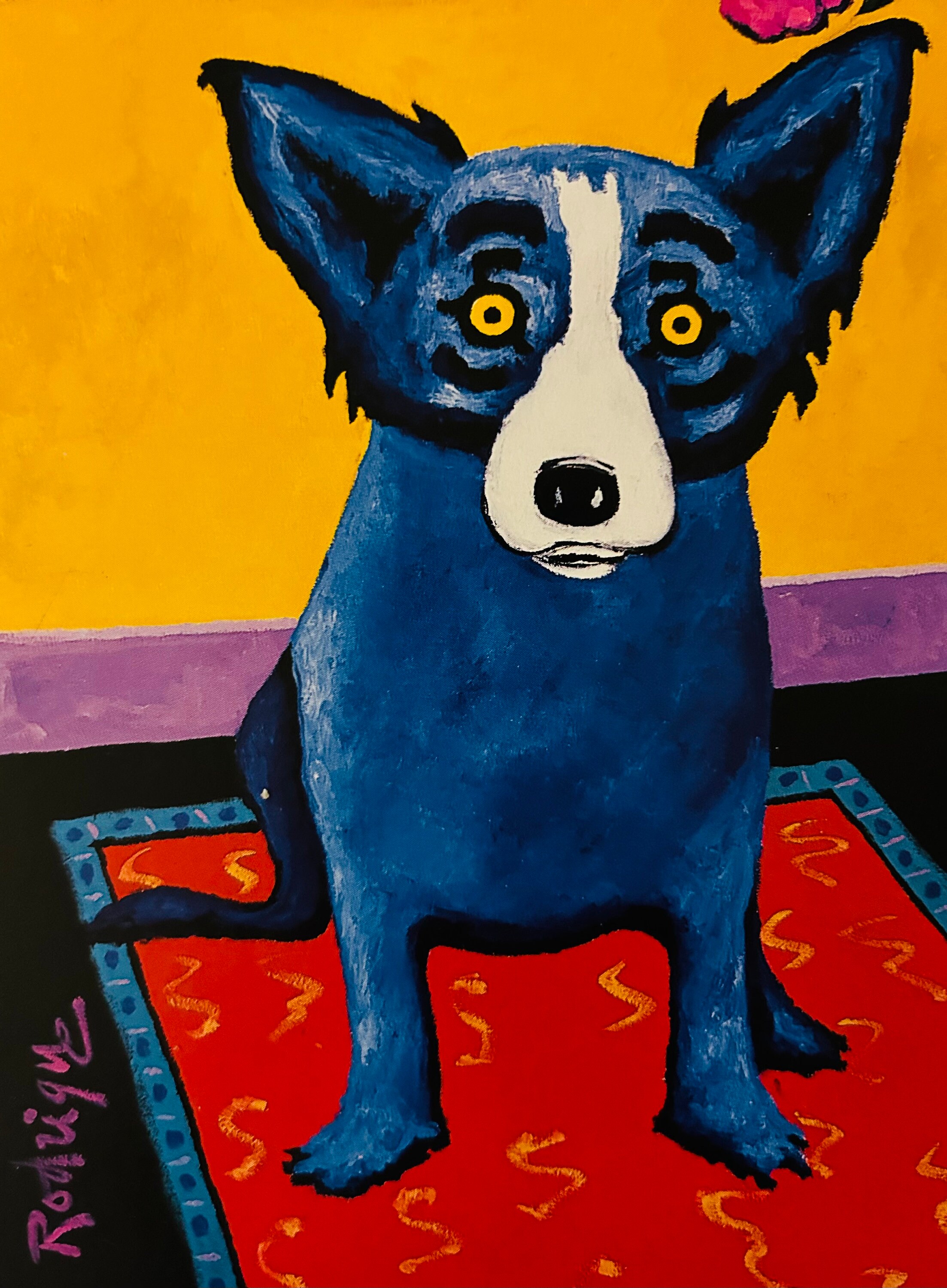 Framed Original 1993 Absolut RODRIGUE Blue Dog Vintage Print ...
