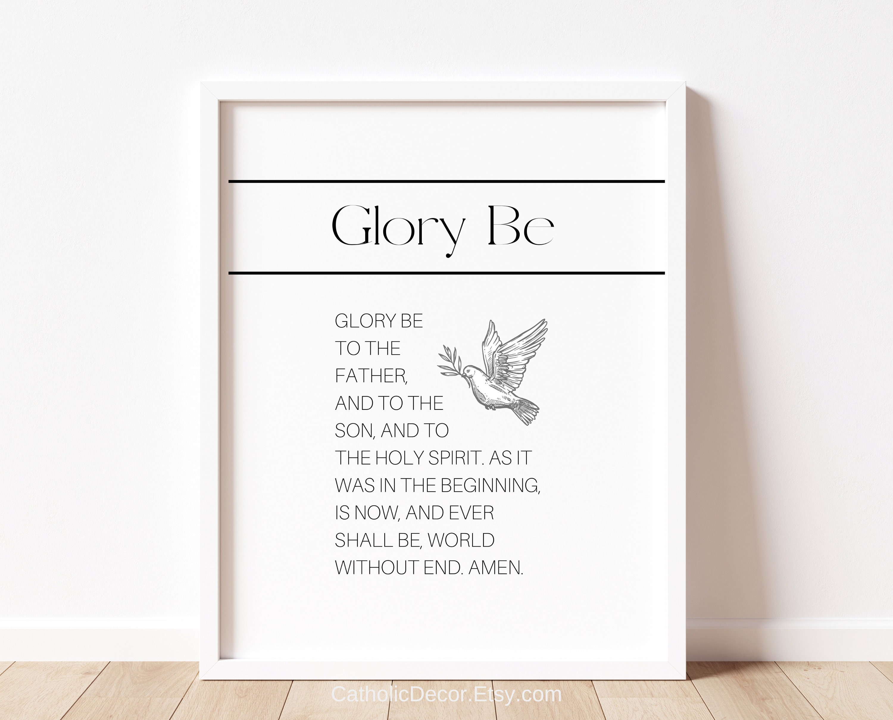 Printable Glory Be to the Father Prayer Digital Print Catholic - Etsy