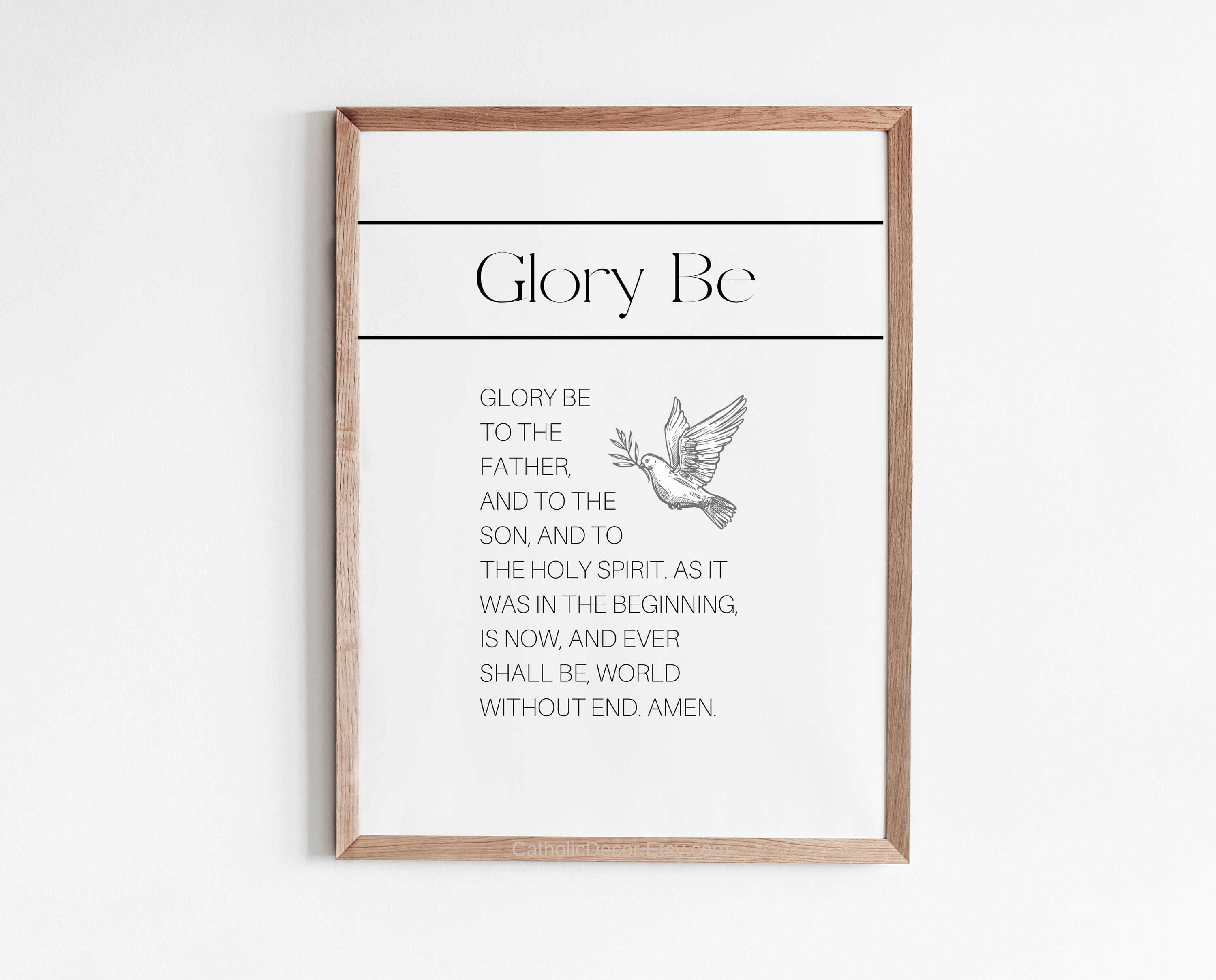 Printable Glory Be to the Father Prayer Digital Print Catholic - Etsy