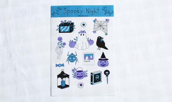 Sticker Sheet A5 Spooky Night - Etsy