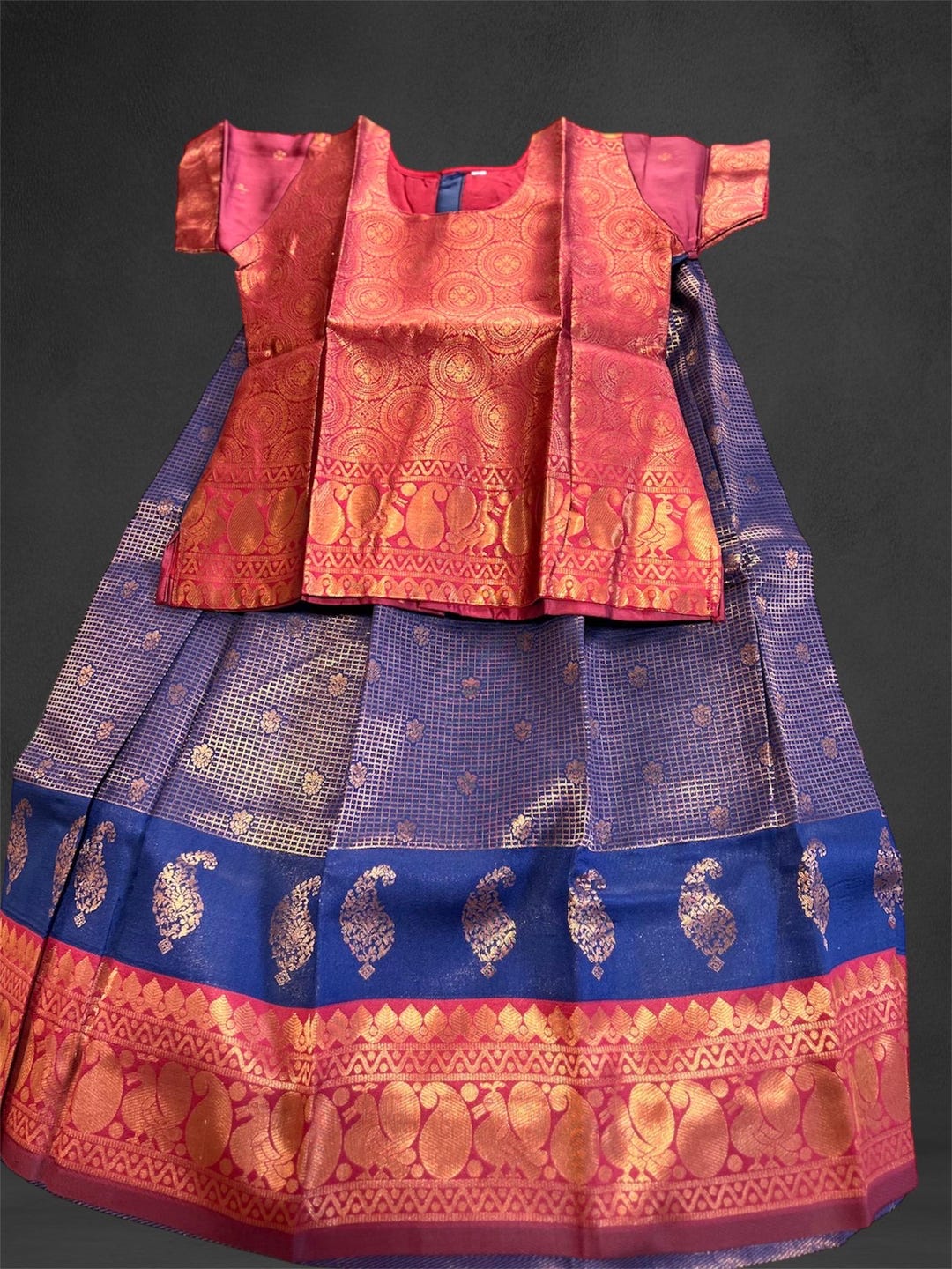 Pattu Pavada/lehenga - Etsy