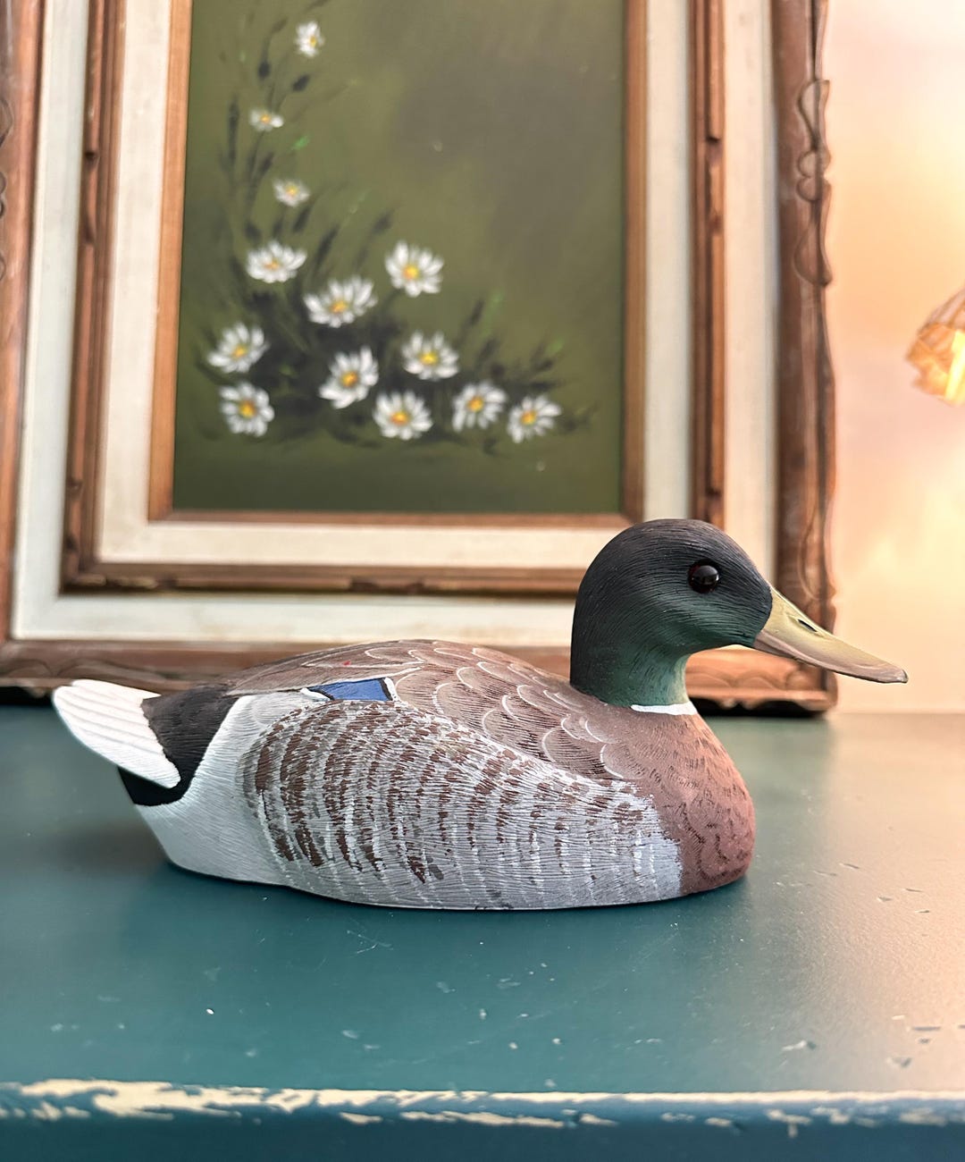 Vintage Hand Painted Duck Decoy | Mallard Duck - Etsy
