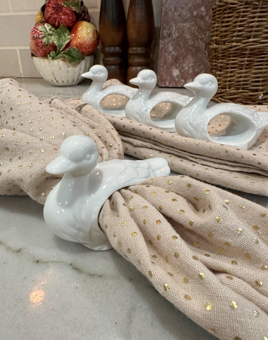 Vintage Duck Napkin Rings | SET of EIGHT - Etsy