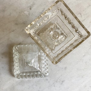 Vintage Cut Glass Pedestal Box With Lid - Etsy