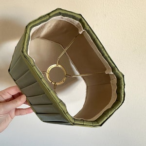 Pleated Silk Lampshade With Trim Rectangular With Clipped Corners - Etsy
