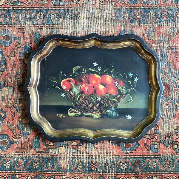 Vintage Metal Tray - Etsy