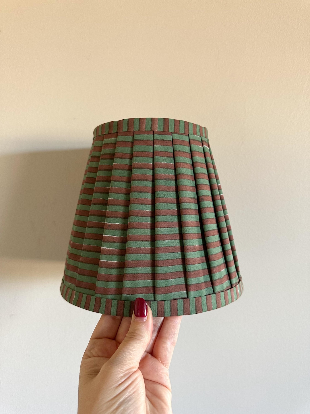Pleated Lampshade Block Print Fabric - Etsy