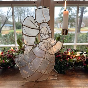 Vintage Capiz Shell Angel Candle Holder - Etsy