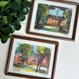 SET of TWO Vintage Lithograph Prints - Etsy