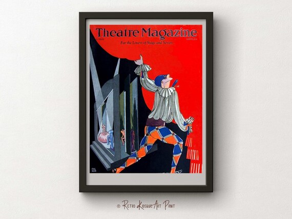 Vintage Theatre Magazine Cover Broadway Wall Art Print - Etsy