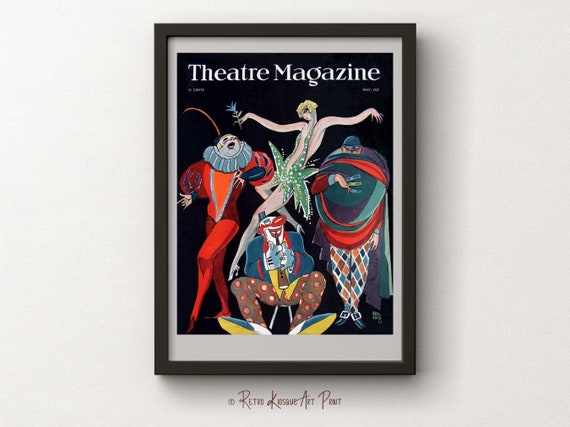Vintage Theatre Magazine Cover Broadway Wall Art Print - Etsy