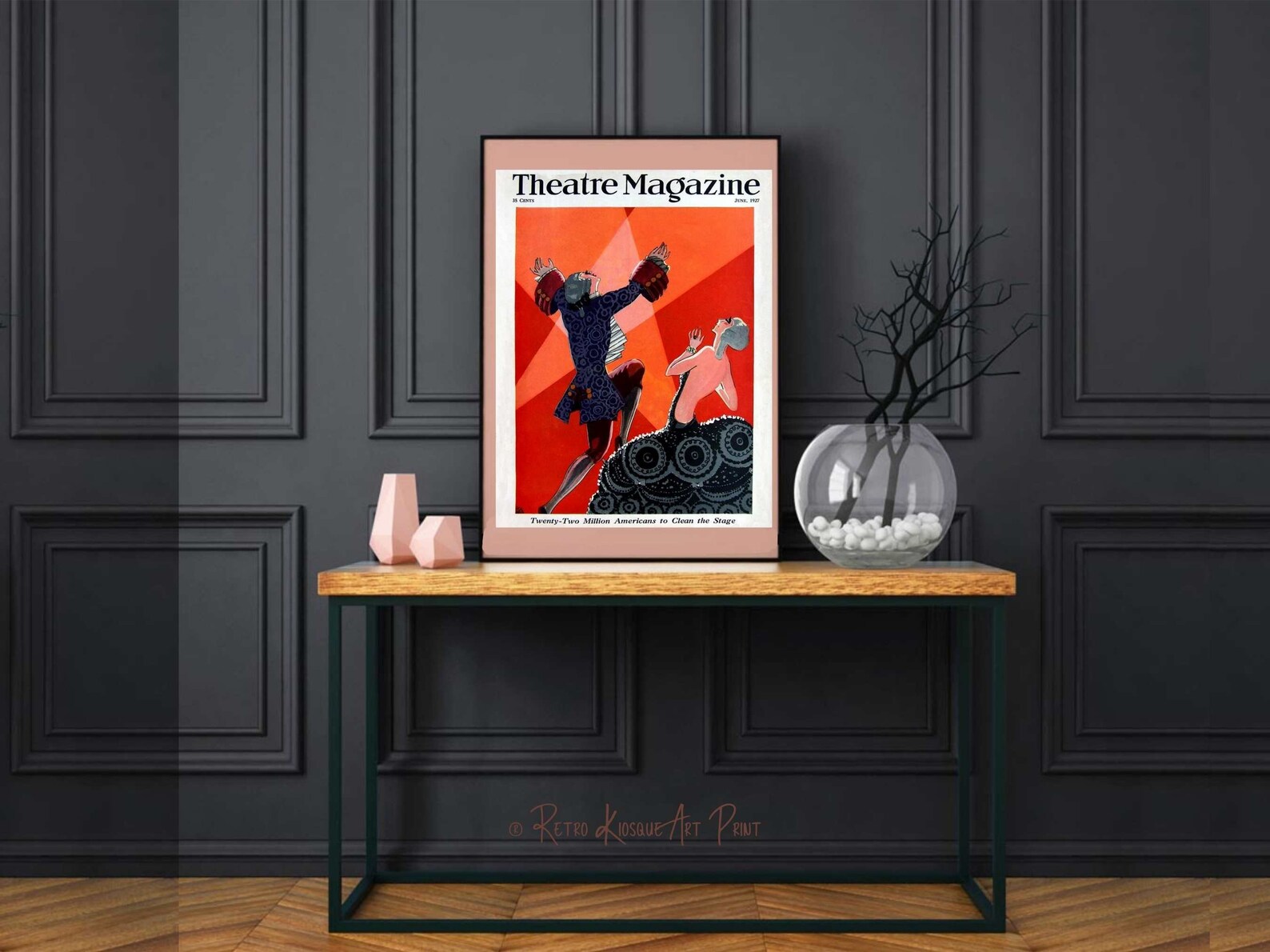 Vintage Theatre Magazine Cover - Broadway Wall Art Print - Printable ...