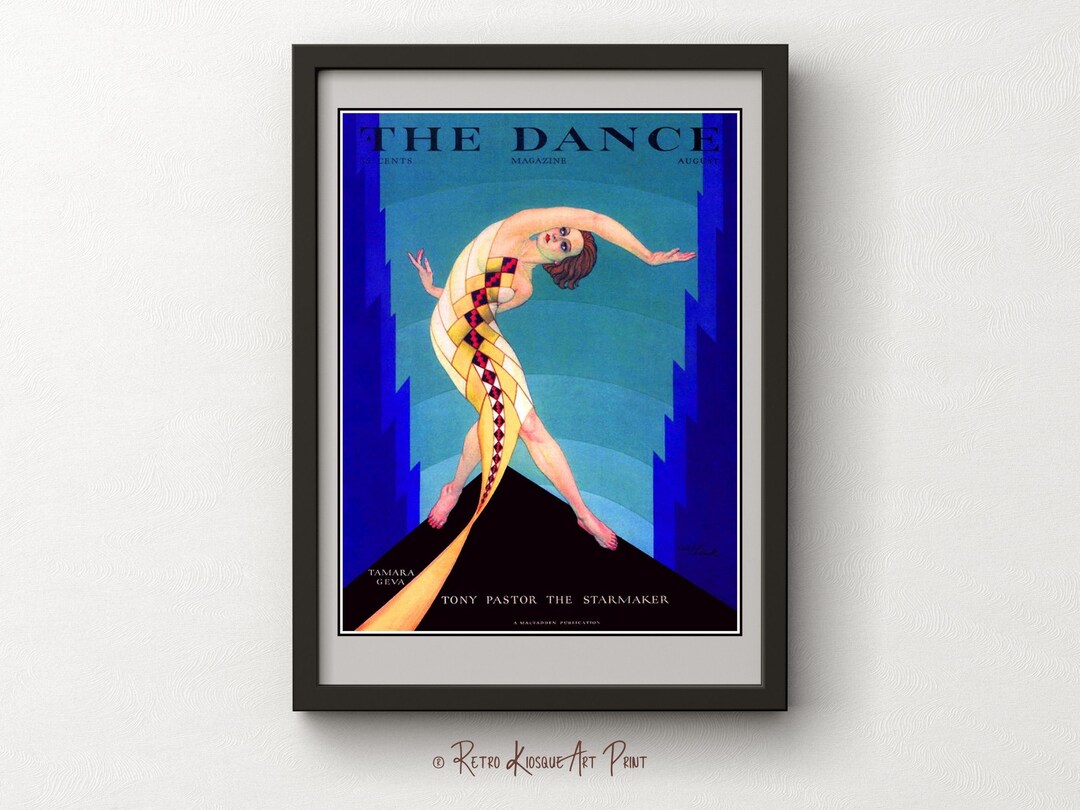 Vintage THE DANCE Magazine Cover - Glamour Women Wall Print - Great ...