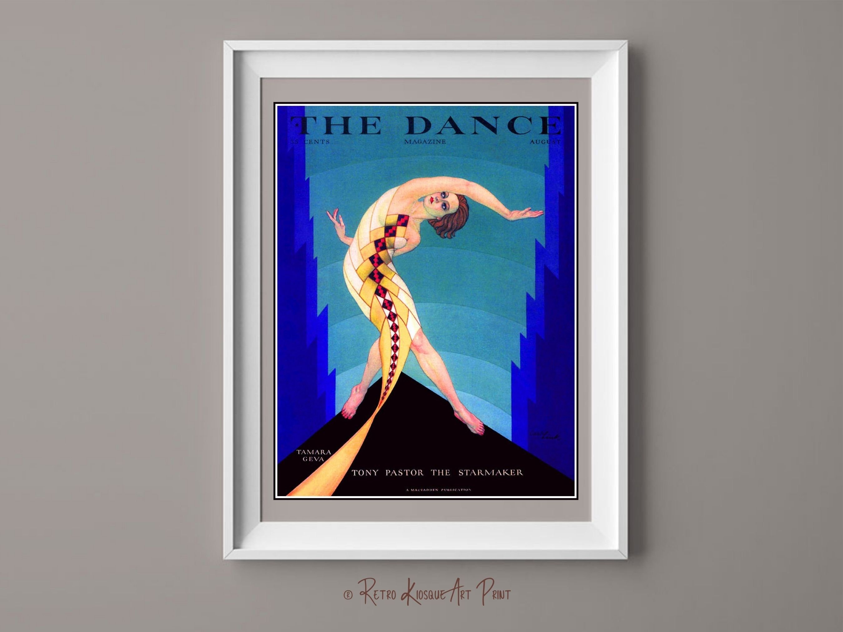 Vintage THE DANCE Magazine Cover Glamour Women Wall Print - Etsy