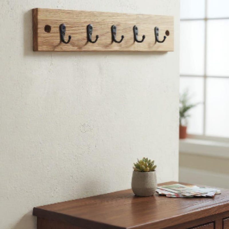 Oak Key Holder Hanger - Etsy UK