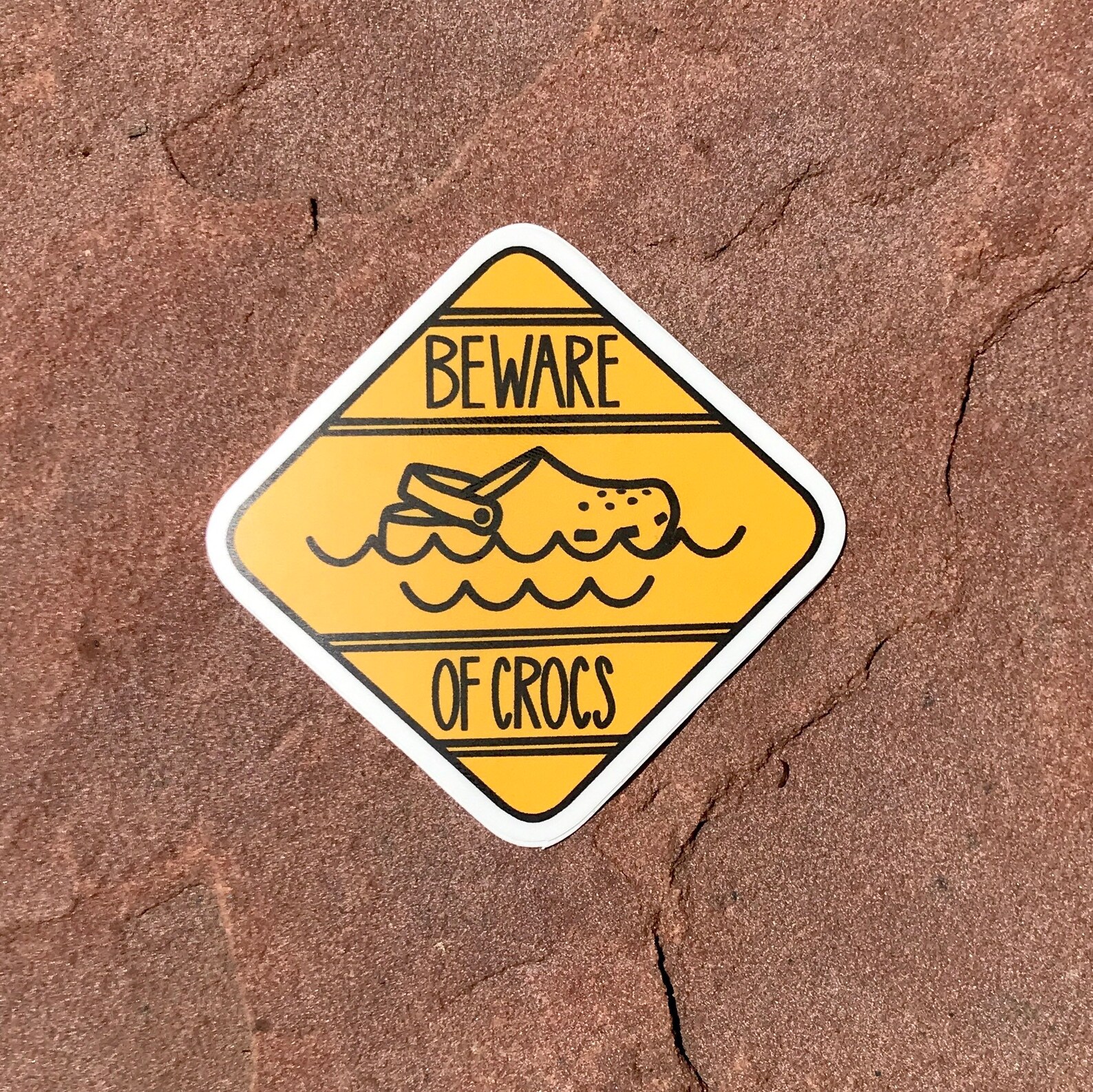 Beware of Crocs Sticker - Etsy