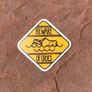 Beware of Crocs Sticker - Etsy