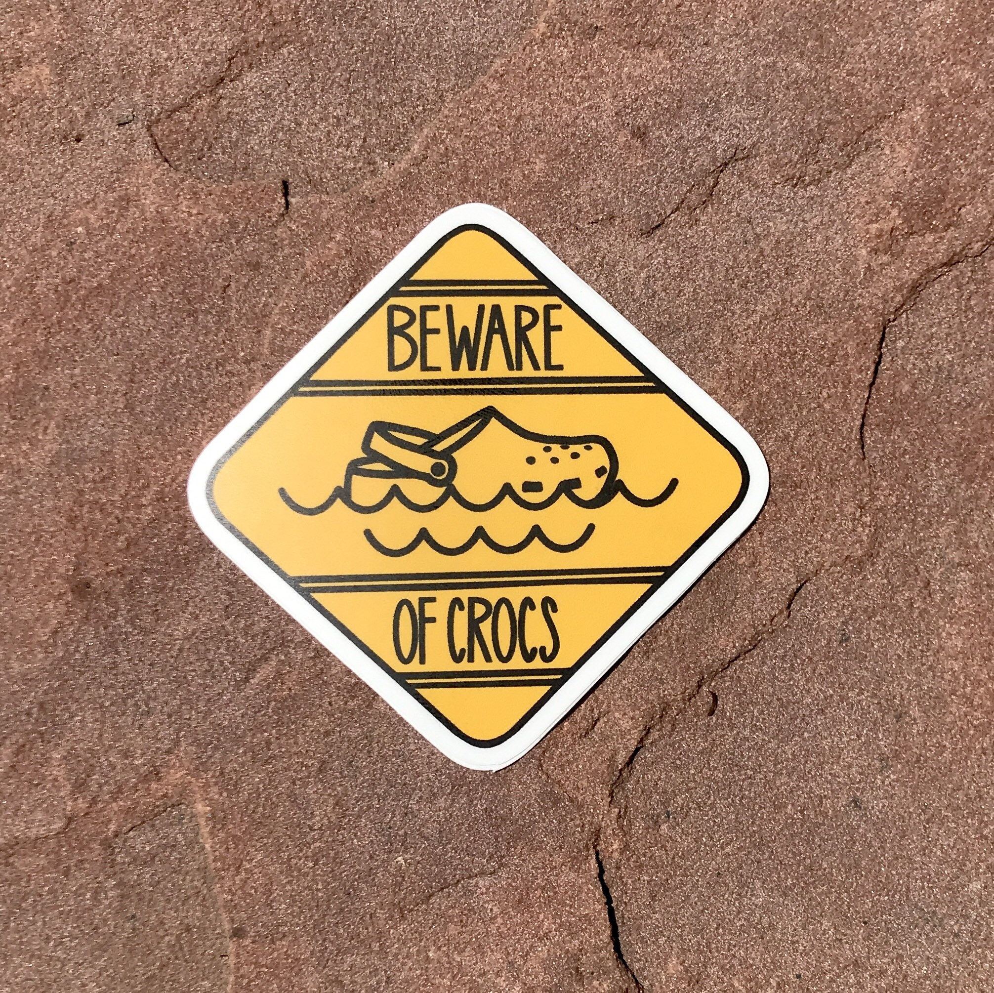 Beware of Crocs Sticker - Etsy