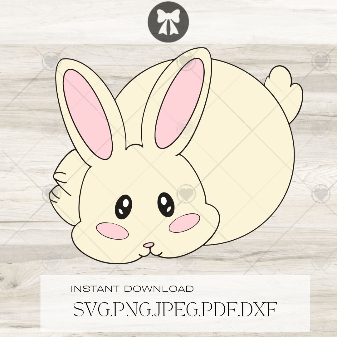 Cute Bunny SVG, Jpeg, PNG, Pdf, DXF, Clipart, Cut File, Cricut ...