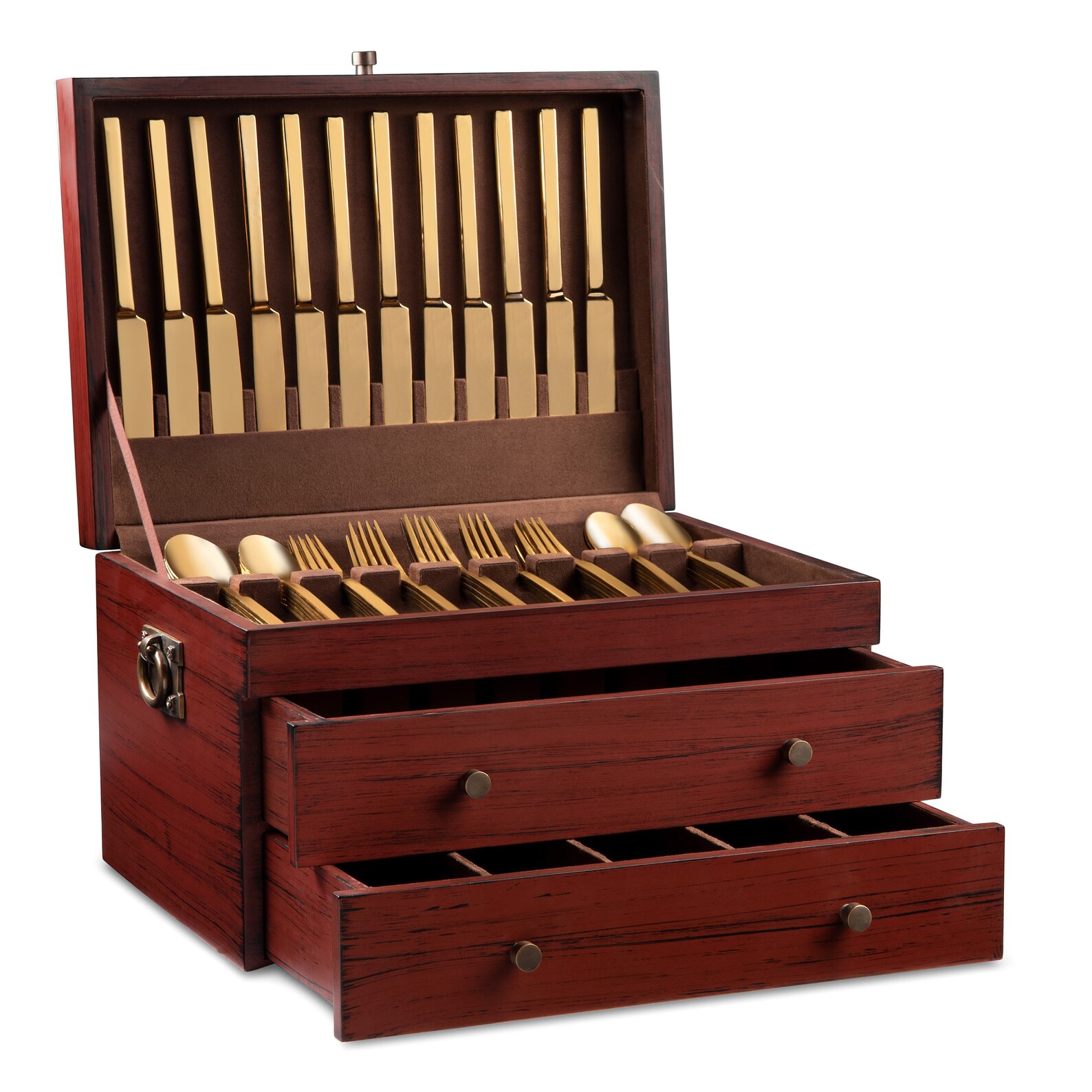Royalty Art Fine Silverware Storage Box With Pull Out Drawer, 15 X 11 ...