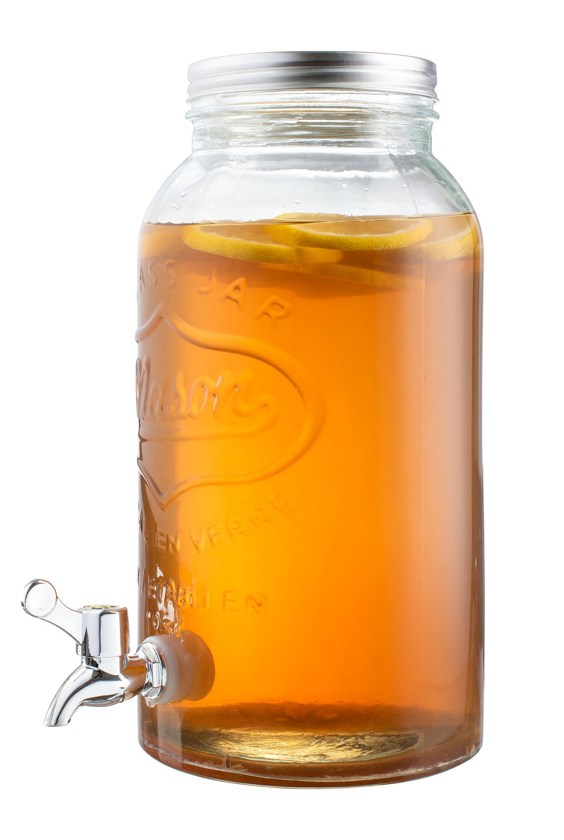 Mason Jar Drink Dispenser With Spigot: 1-gallon Beverage Server - Etsy