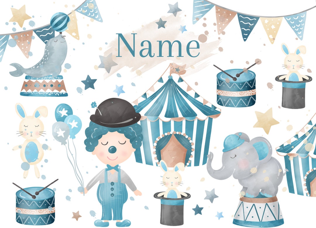 Puzzle Circus for Boys With Names Personalized Gift Baby - Etsy