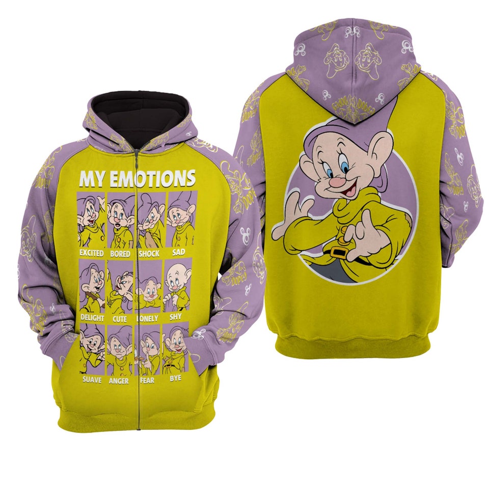 Dopey My Emotions Disney 3D Printed Hoodie sold by Ben Gilbert | SKU ...