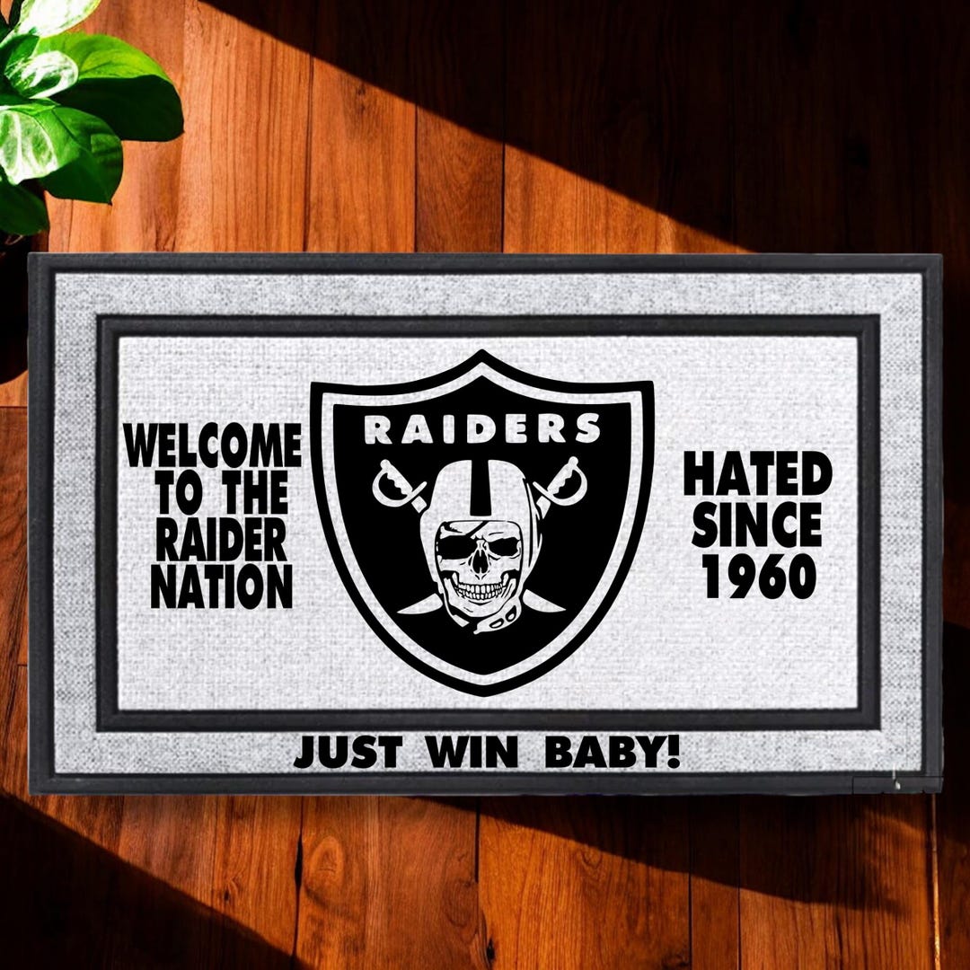 Raiders Doormat: NFL Fan Gift, Man Cave Decor - Aztec or Classic - Etsy