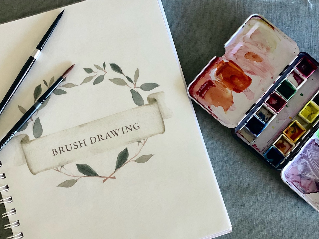 Brush Drawing Title Page and Paper Template. - Etsy