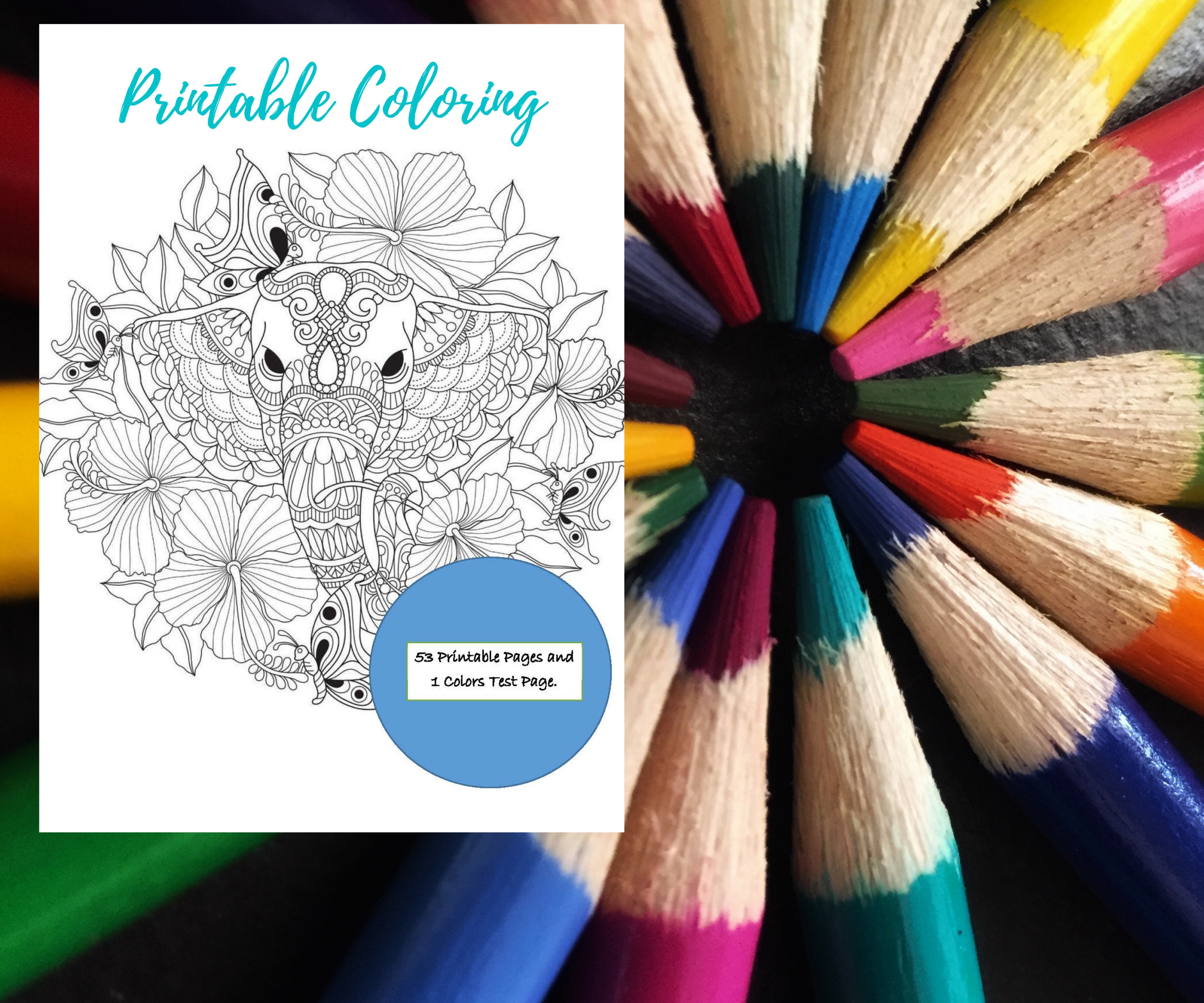 Coloring Pages for Adults and Teens - Etsy