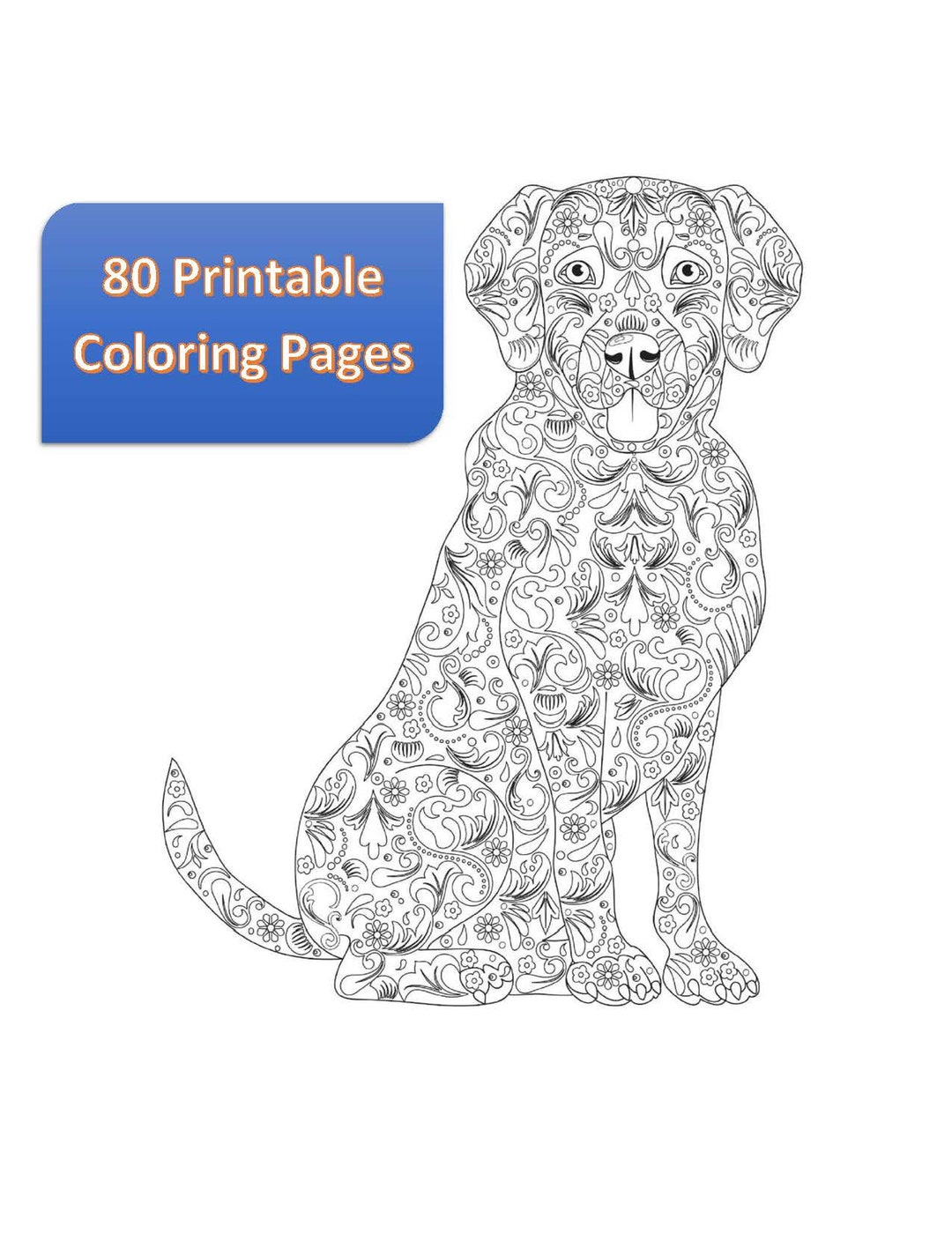 80 Printable Coloring Pages - Animal Mandalas - Etsy