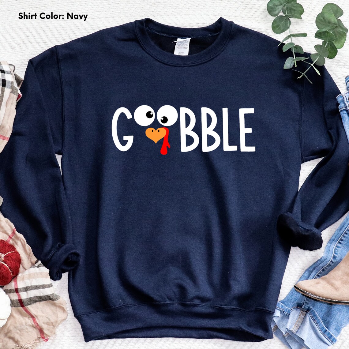 Turkey Face Gobble Sweatshirt/hoodie, Gobble Shirt,thanksgiving ...