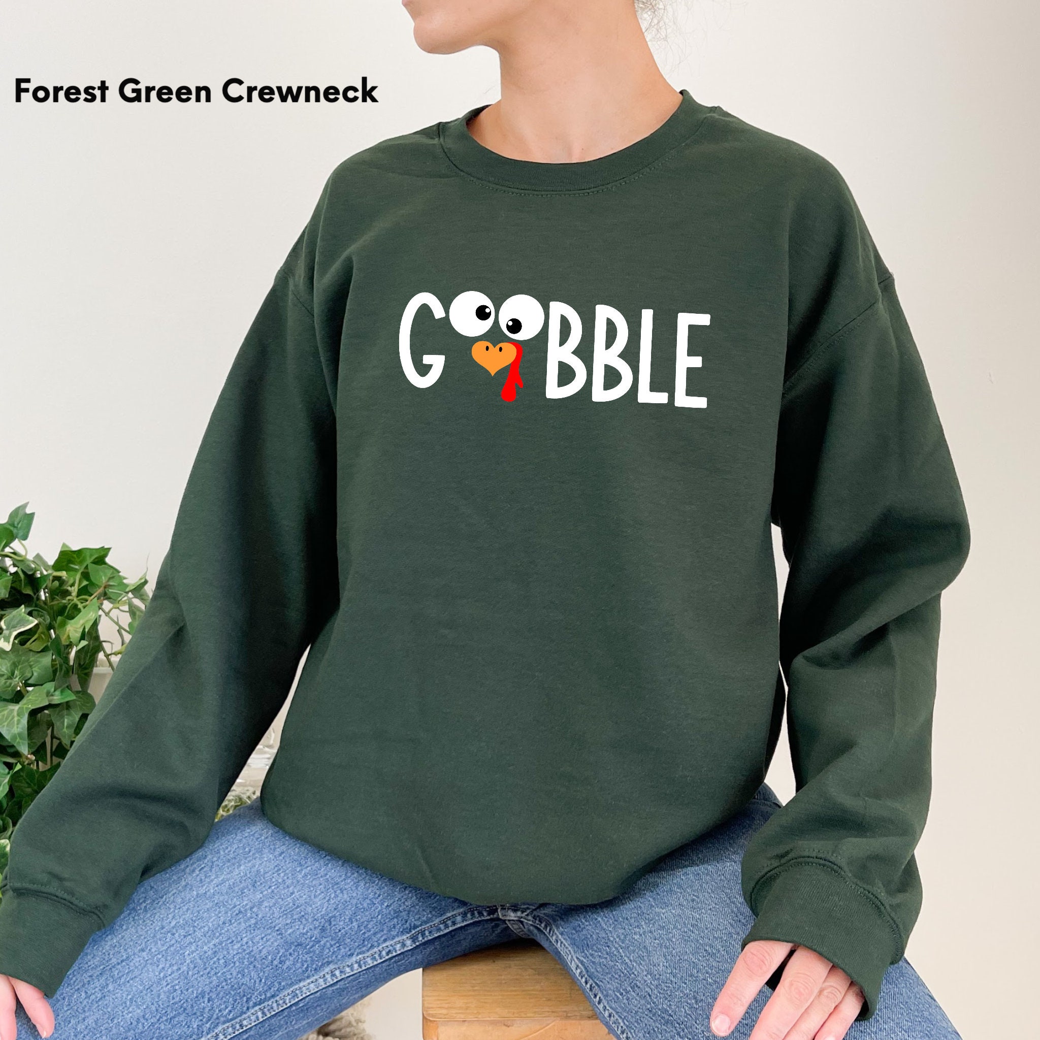 Turkey Face Gobble Sweatshirt/hoodie, Gobble Shirt,thanksgiving ...