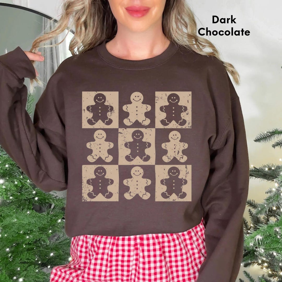 Gingerbread Sweatshirt Cute Christmas Shirt Gingerbread Man Sweatshirt ...