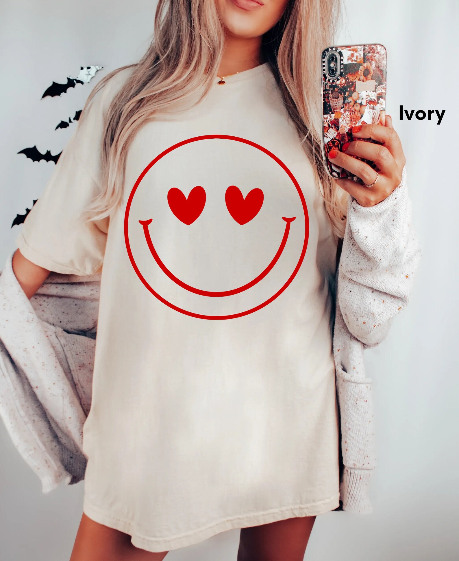 Comfort Colors® Smiley Face Shirt,valentines Day Shirt,valentine's LOVE ...