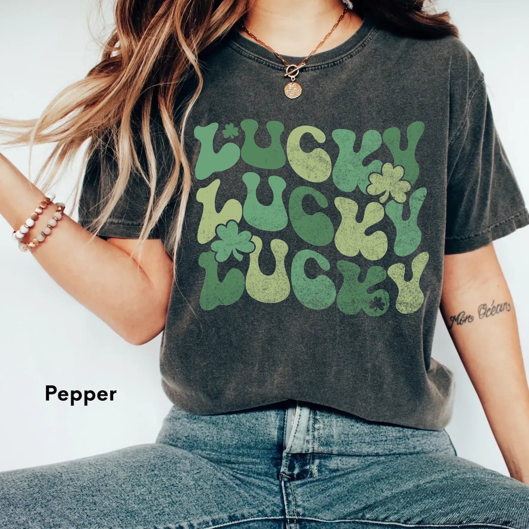 Comfort Colors® Retro Lucky Shirt,kids St Patrick's Day Shirt,day ...